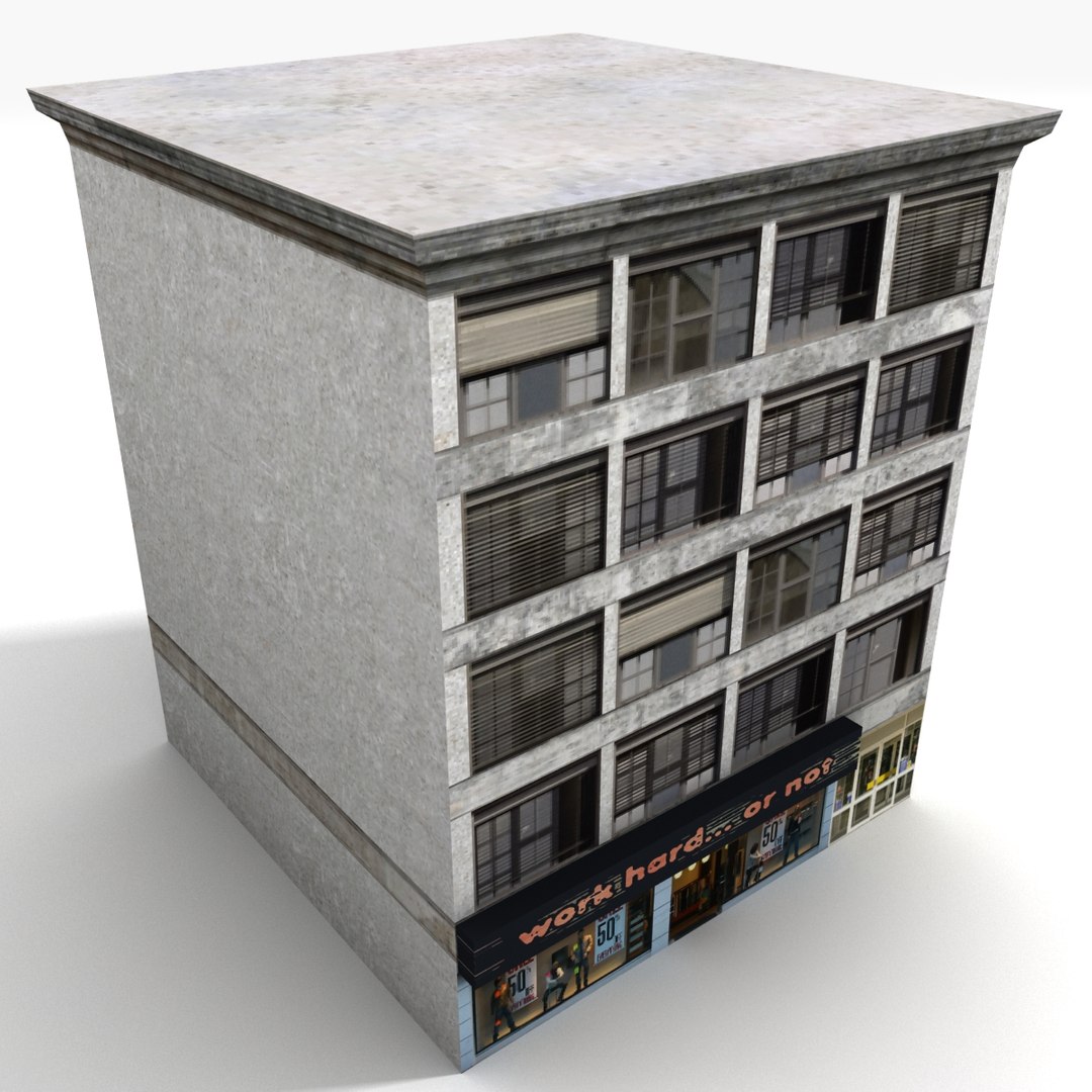3D Model City Building Block - TurboSquid 1212303