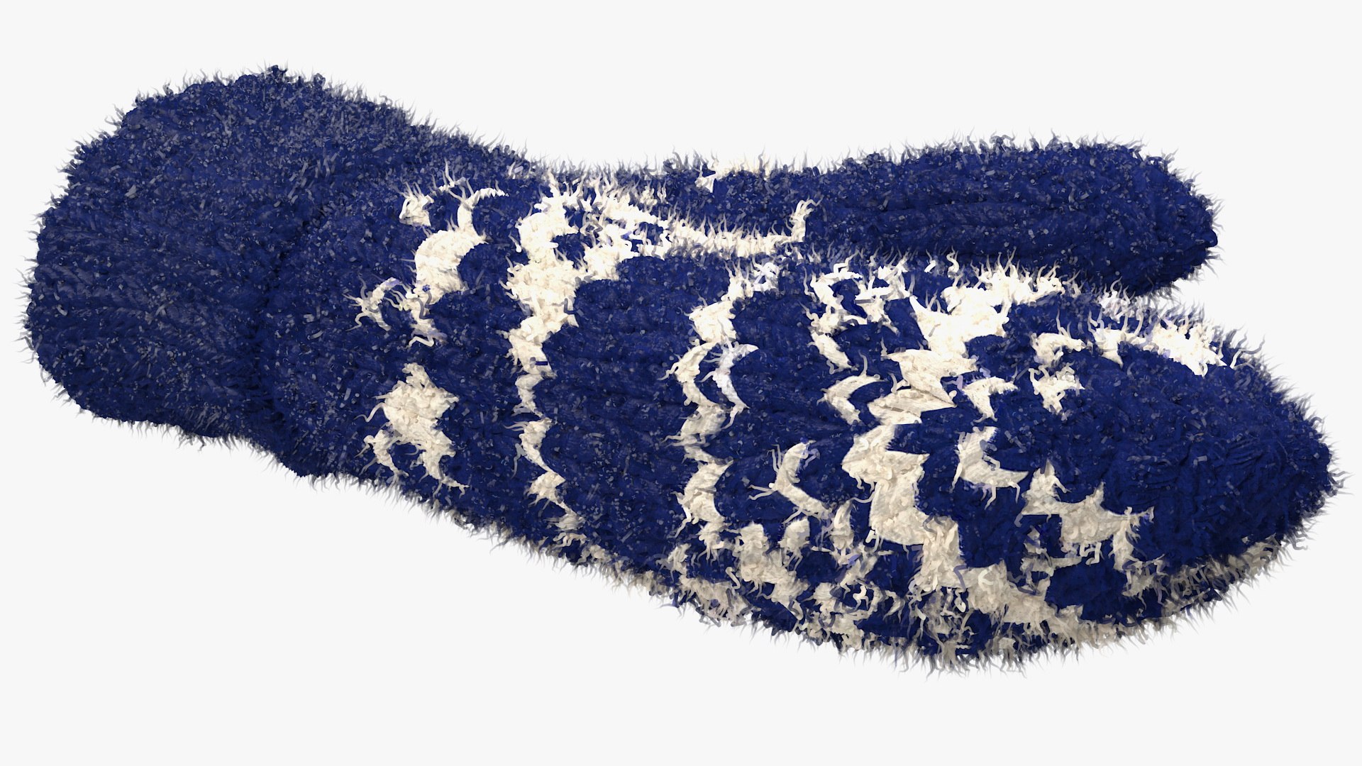 3D Model Pair Blue Wool Mittens - TurboSquid 1567870