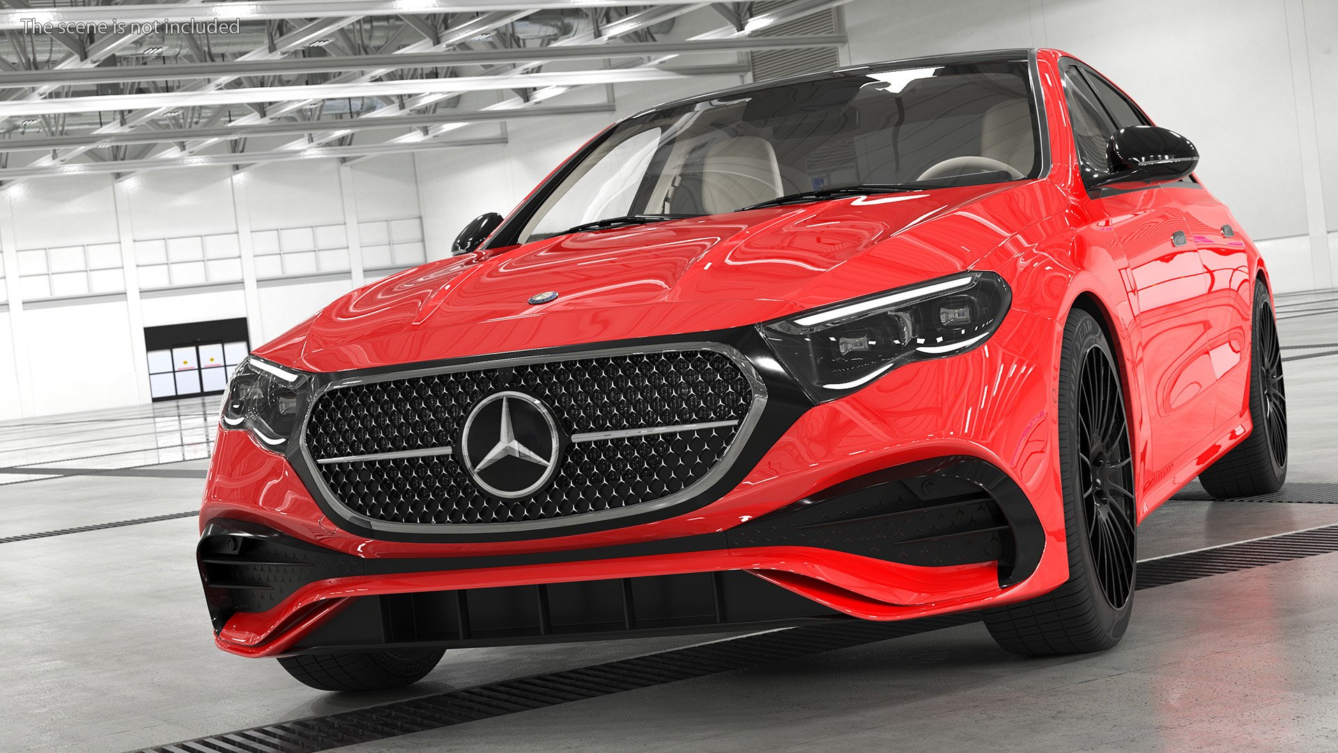 3D Mercedes E-class Red Color - TurboSquid 2164611