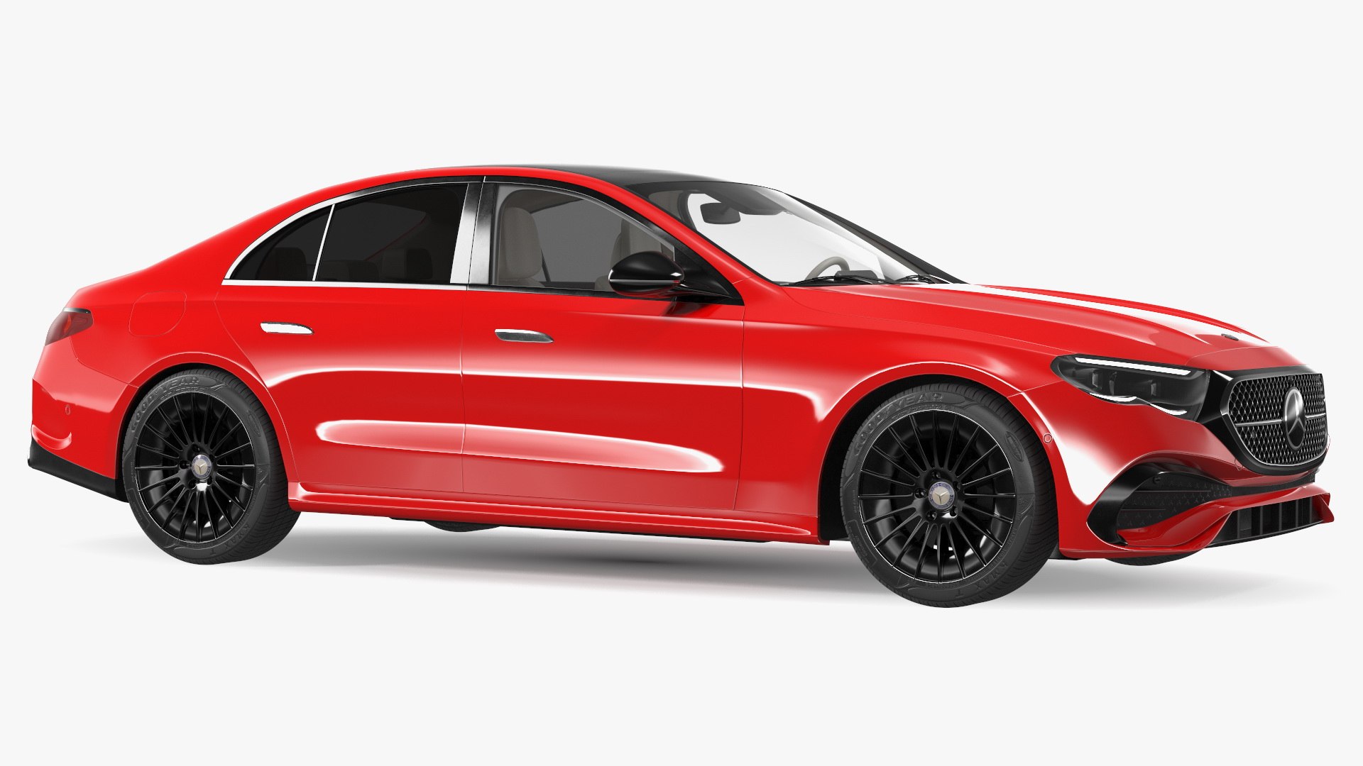 3D Mercedes E-class Red Color - TurboSquid 2164611