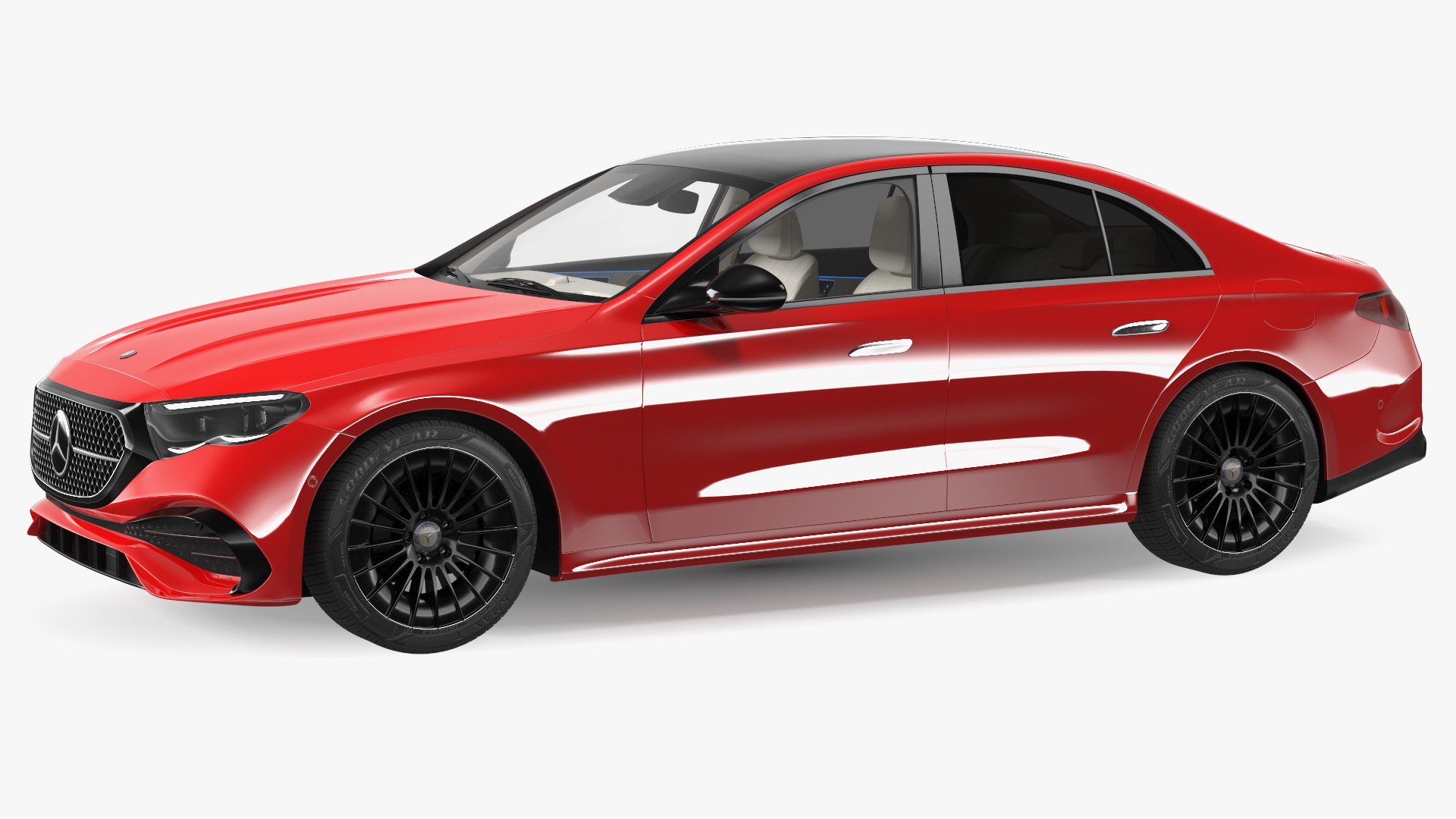 3D Mercedes E-class Red Color - TurboSquid 2164611