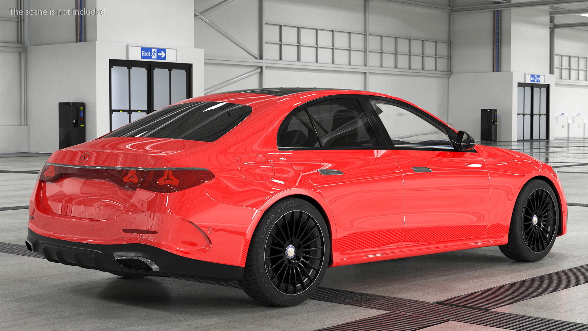 3D Mercedes E-class Red Color - TurboSquid 2164611