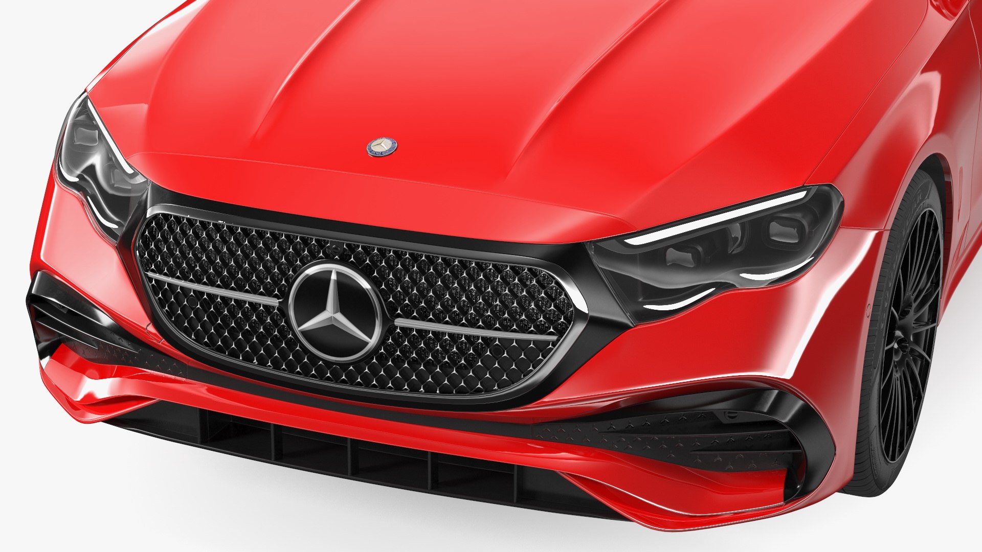 3D Mercedes E-class Red Color - TurboSquid 2164611