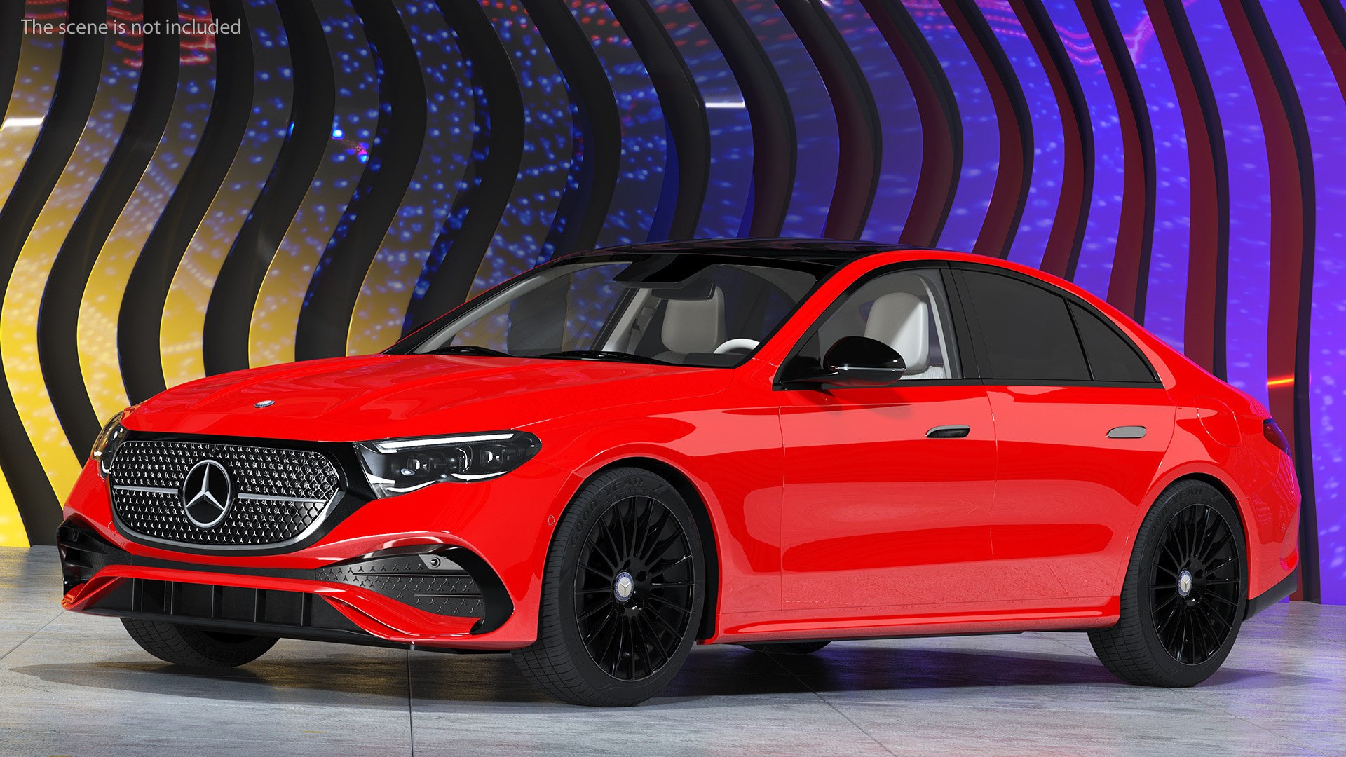 3D Mercedes E-class Red Color - TurboSquid 2164611