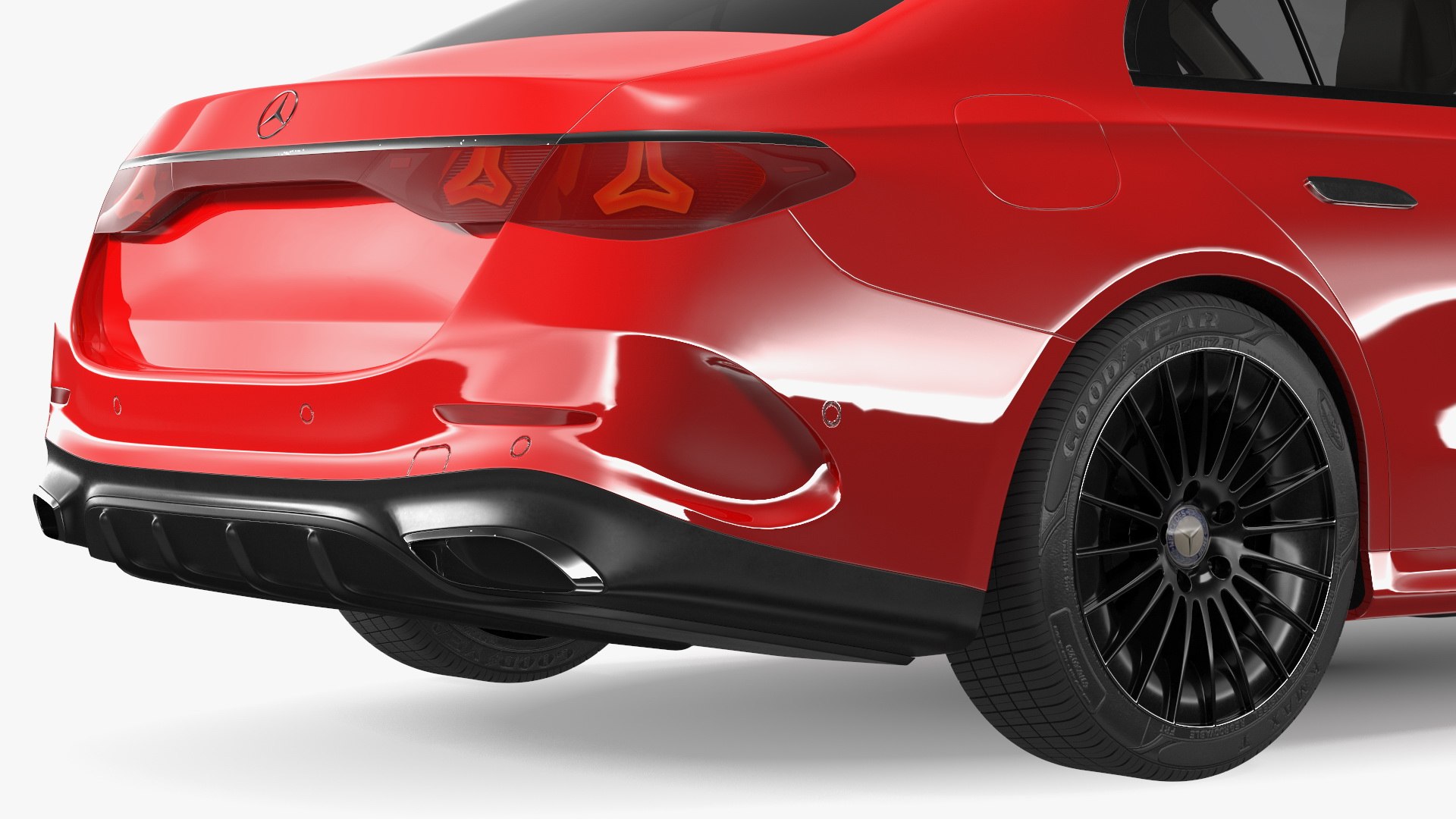 3D Mercedes E-class Red Color - TurboSquid 2164611