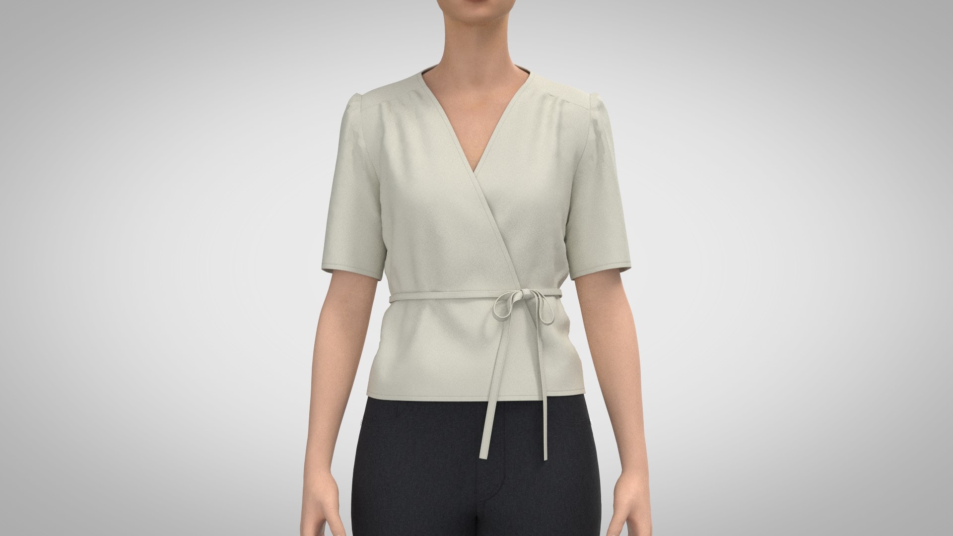 3D Wrap Blouse model - TurboSquid 1950210