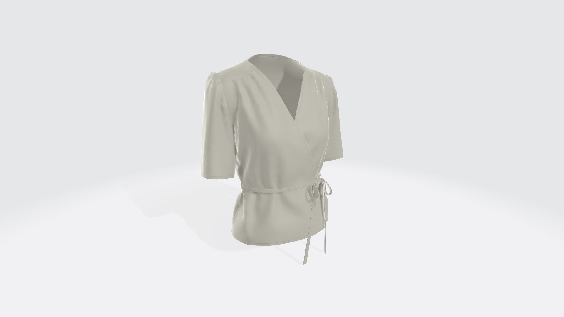 3D Wrap Blouse model - TurboSquid 1950210