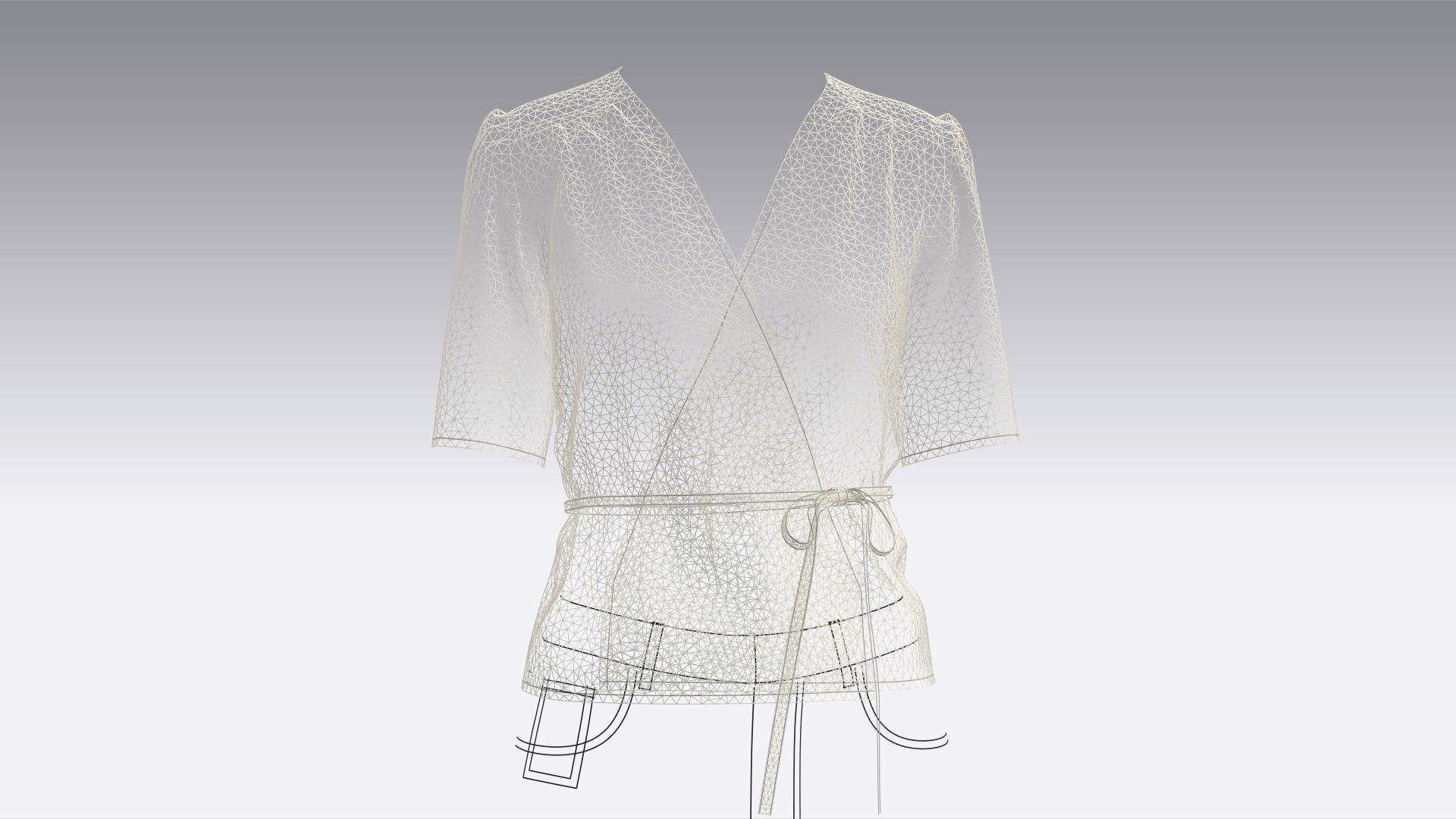 3D Wrap Blouse model - TurboSquid 1950210
