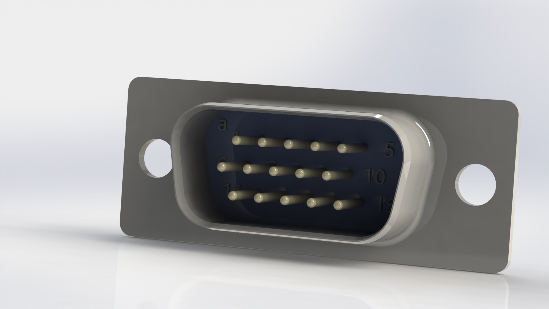 VGA DB15P Male Model - TurboSquid 1992180