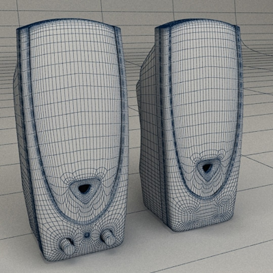 pc speakers 3d model