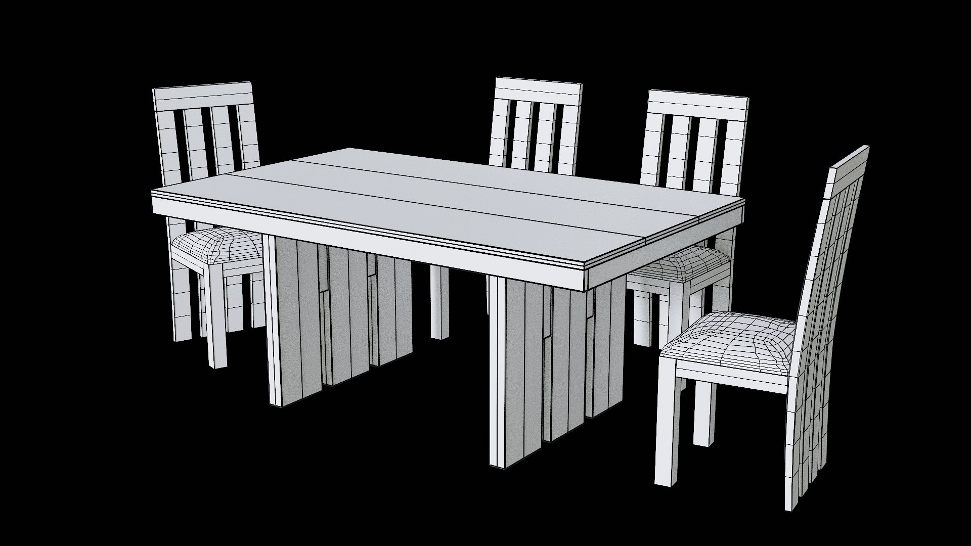 3D table set model - TurboSquid 1541545
