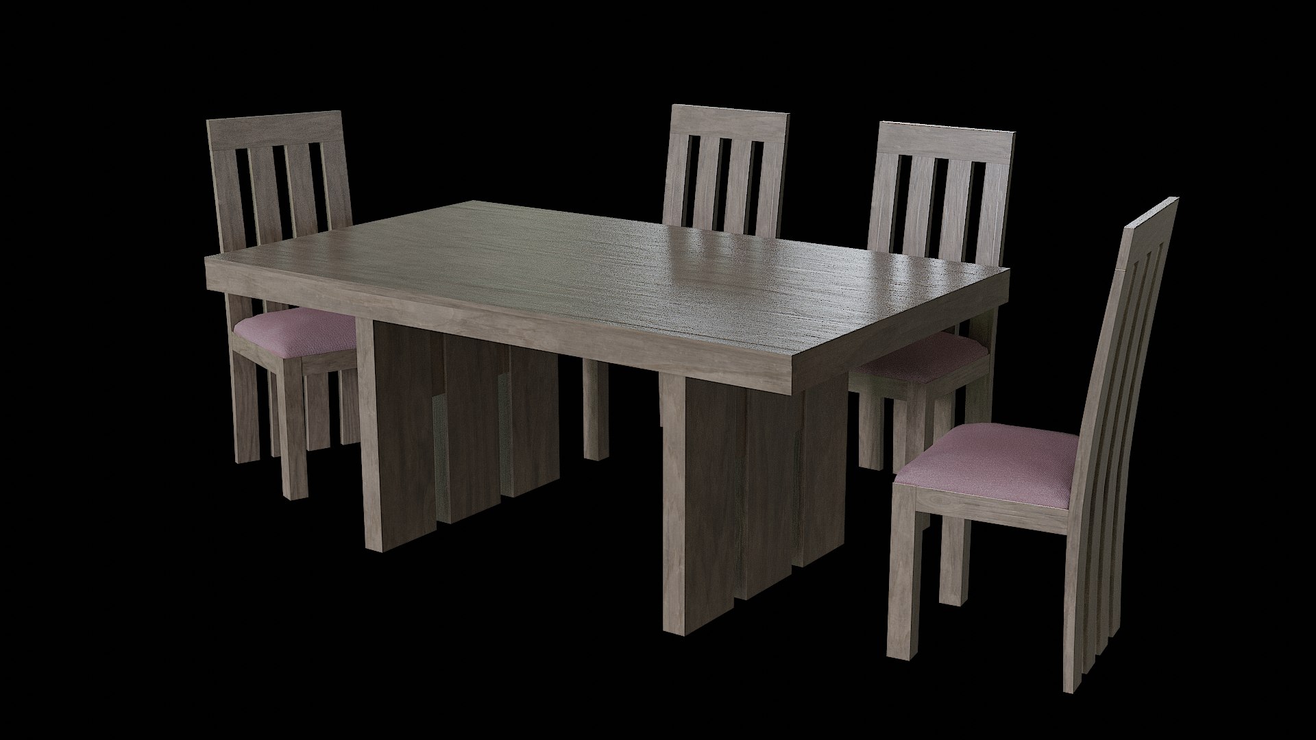 3D table set model - TurboSquid 1541545