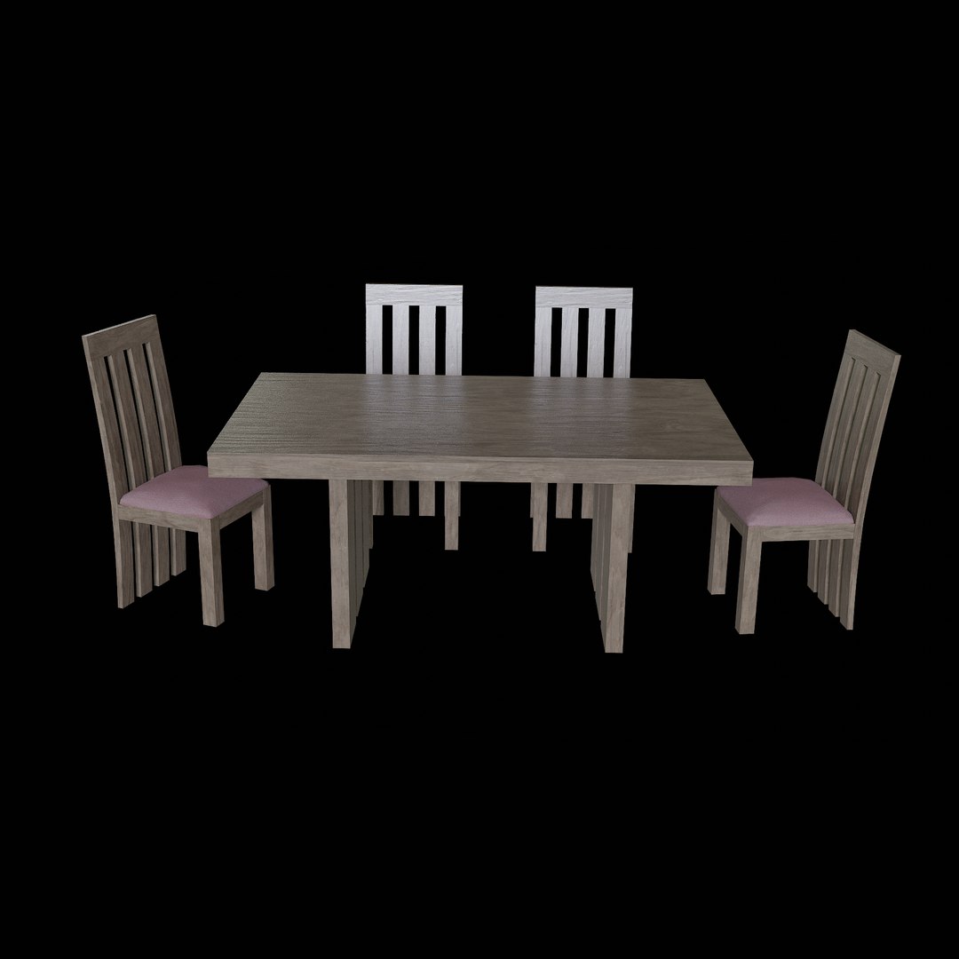 3D table set model - TurboSquid 1541545