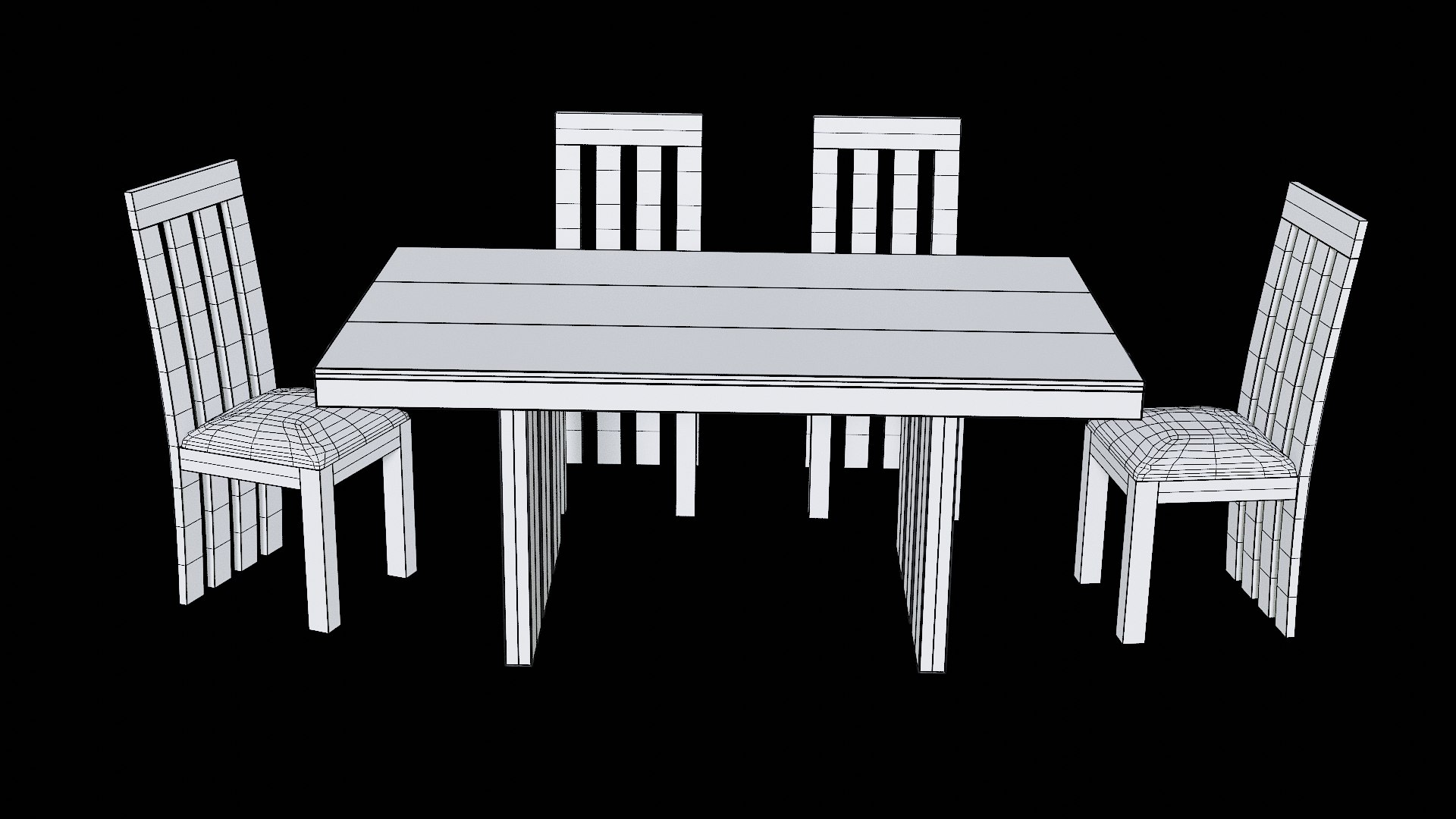 3D table set model - TurboSquid 1541545