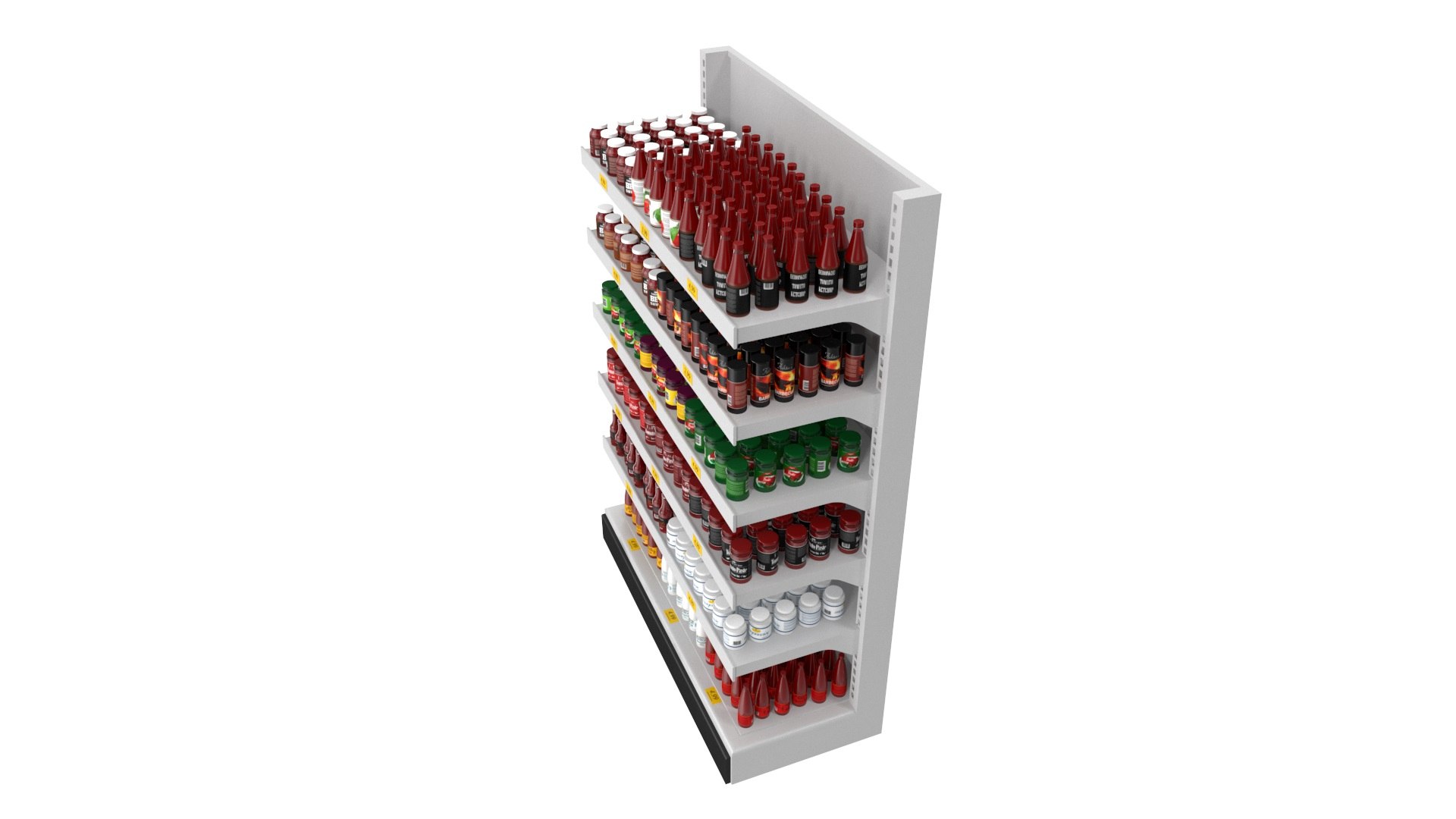 3D Supermarket Sauces Shelf - TurboSquid 2173913