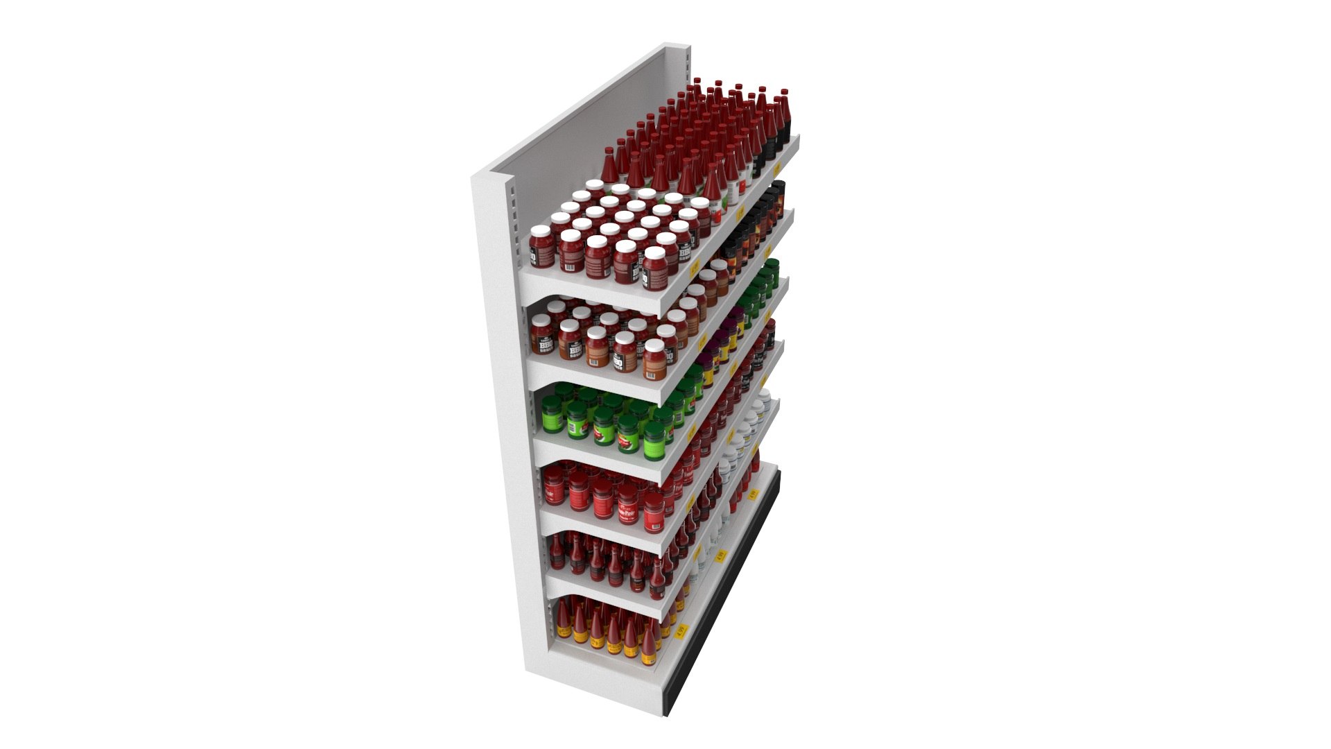 3D Supermarket Sauces Shelf - TurboSquid 2173913