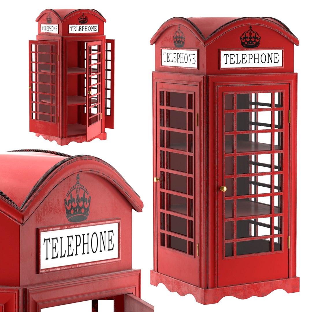 3d Model Showcase London Telephone Box