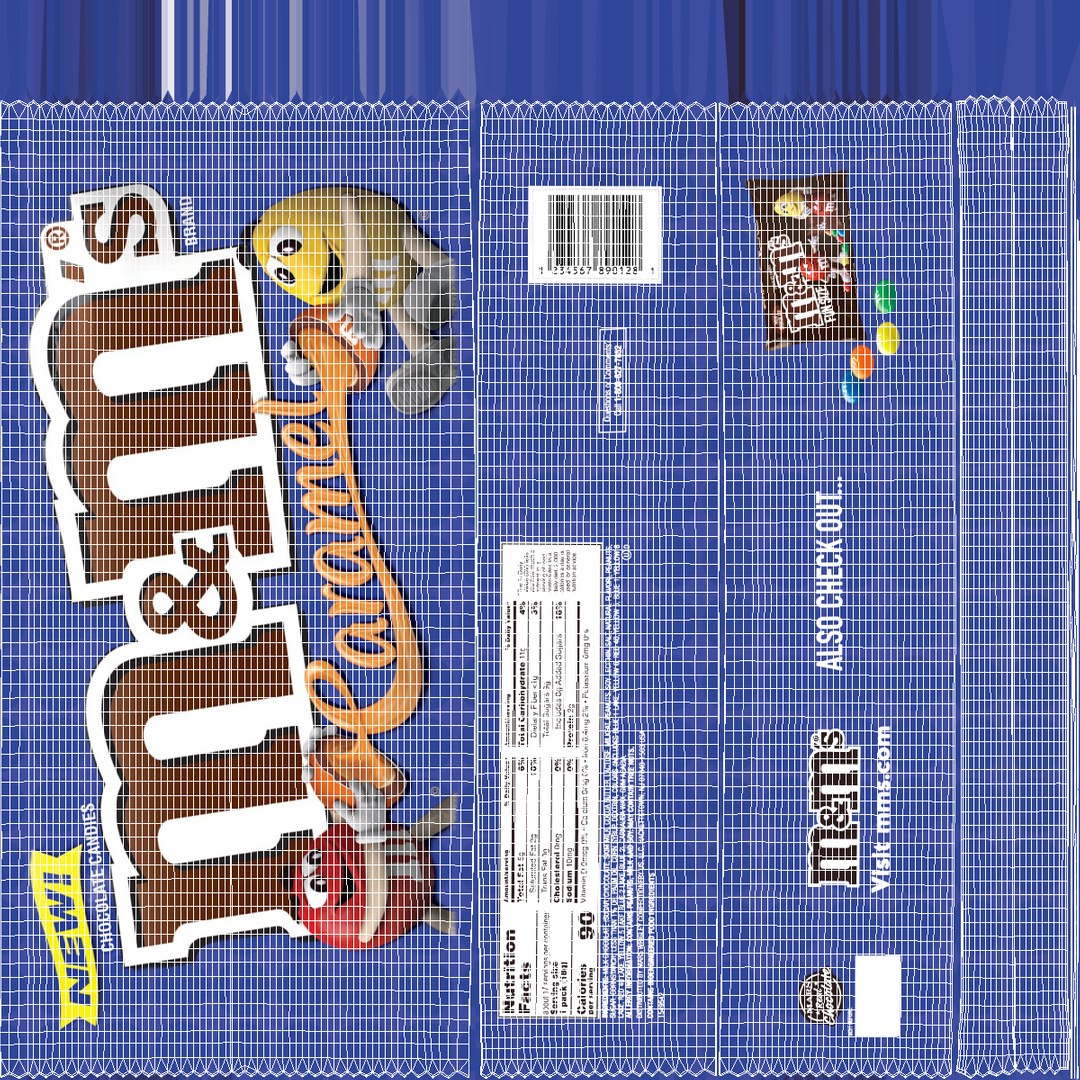 Caramel M And Ms Candy Package 3D Model - TurboSquid 2286819