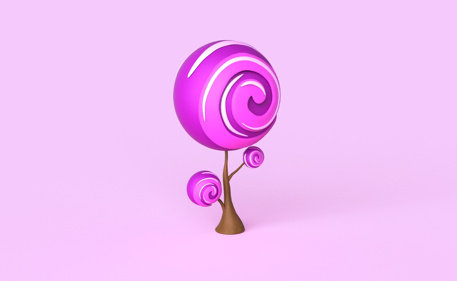 3D Cartoon Candy Tree 11 Model - TurboSquid 2252080