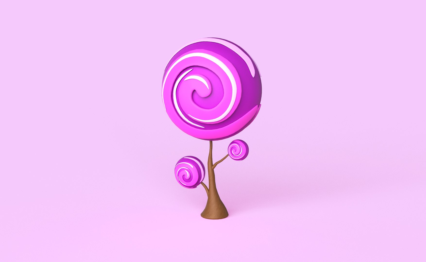 3D Cartoon Candy Tree 11 Model - TurboSquid 2252080