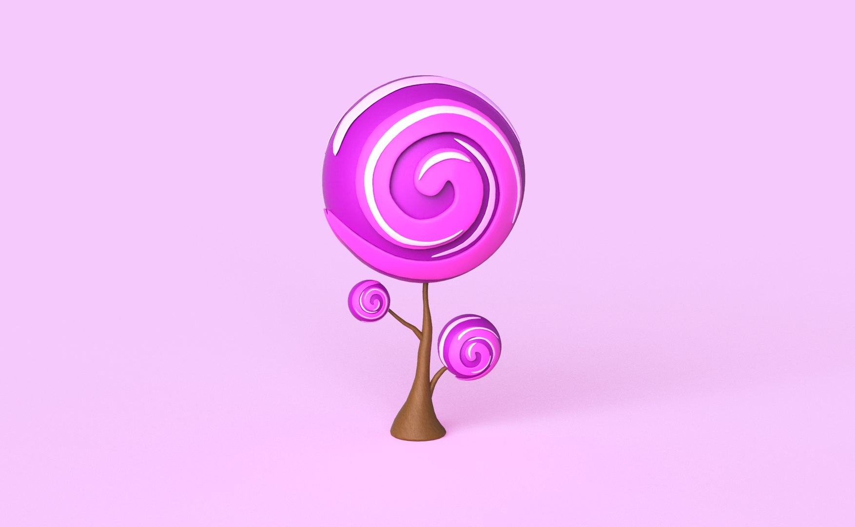3D Cartoon Candy Tree 11 Model - TurboSquid 2252080