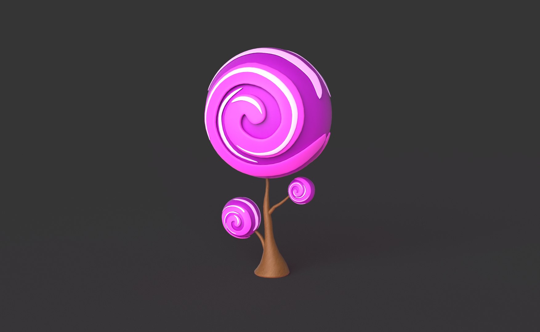 3D Cartoon Candy Tree 11 Model - TurboSquid 2252080