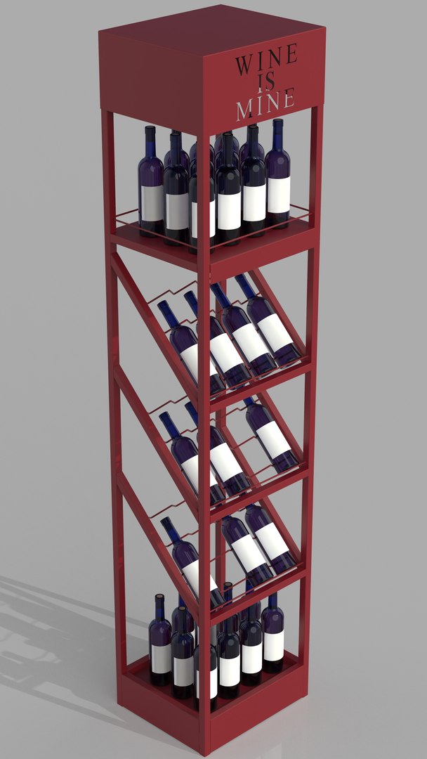 Shelf For Wine Bottles 3D Model - TurboSquid 1872958