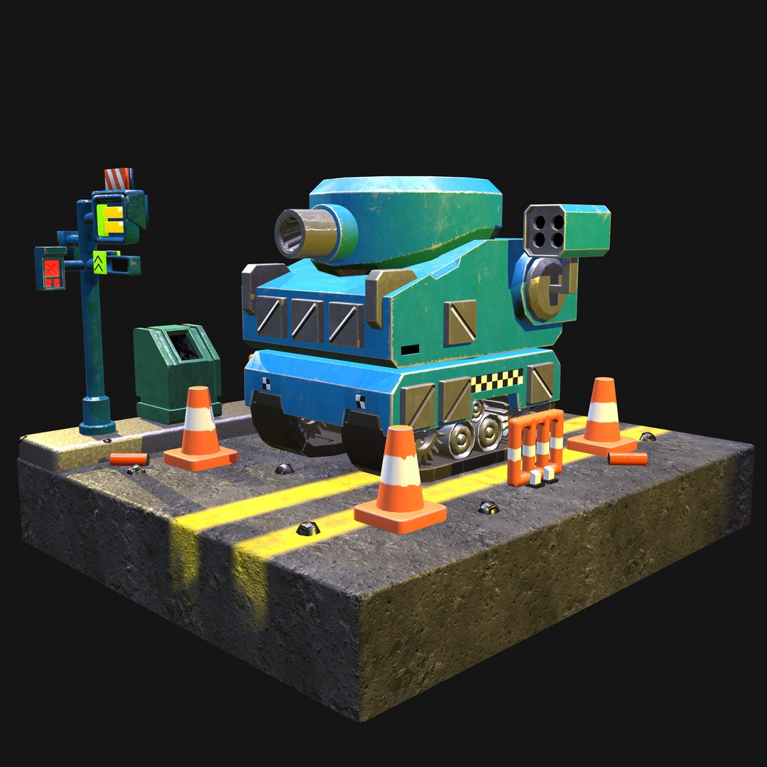 Box Tank 3D Model - TurboSquid 2173265