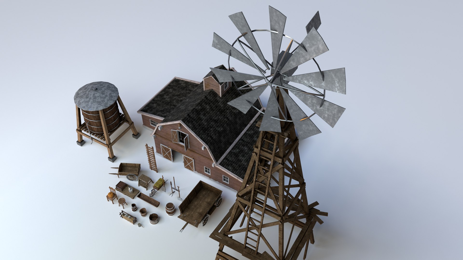 Farm Assets Model - TurboSquid 1727888