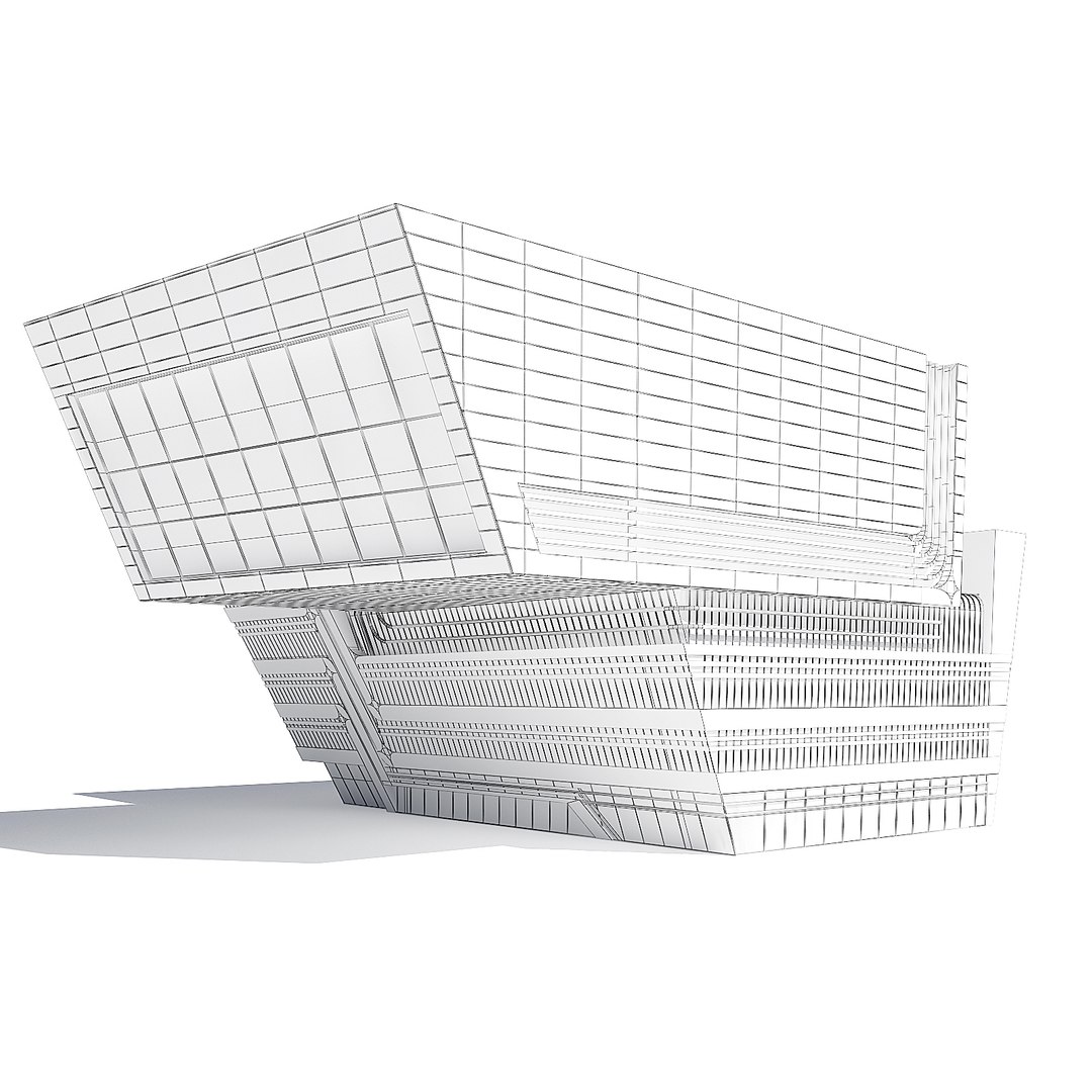 3D Modern Library Building Model - TurboSquid 1517387