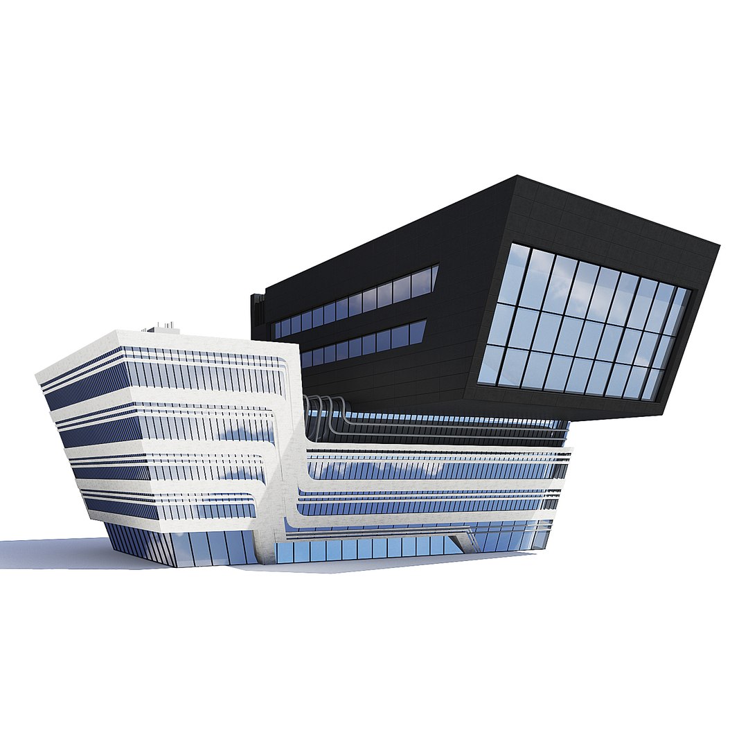 3D Modern Library Building Model - TurboSquid 1517387