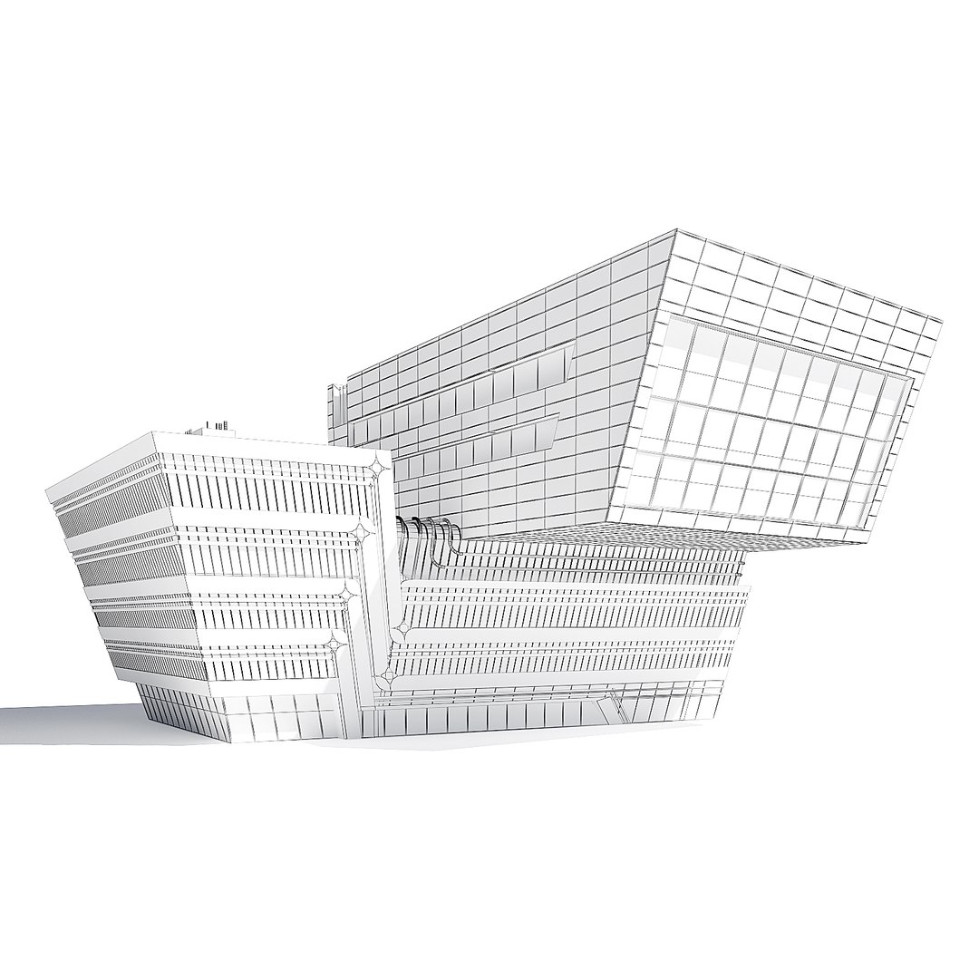 3D Modern Library Building Model - TurboSquid 1517387