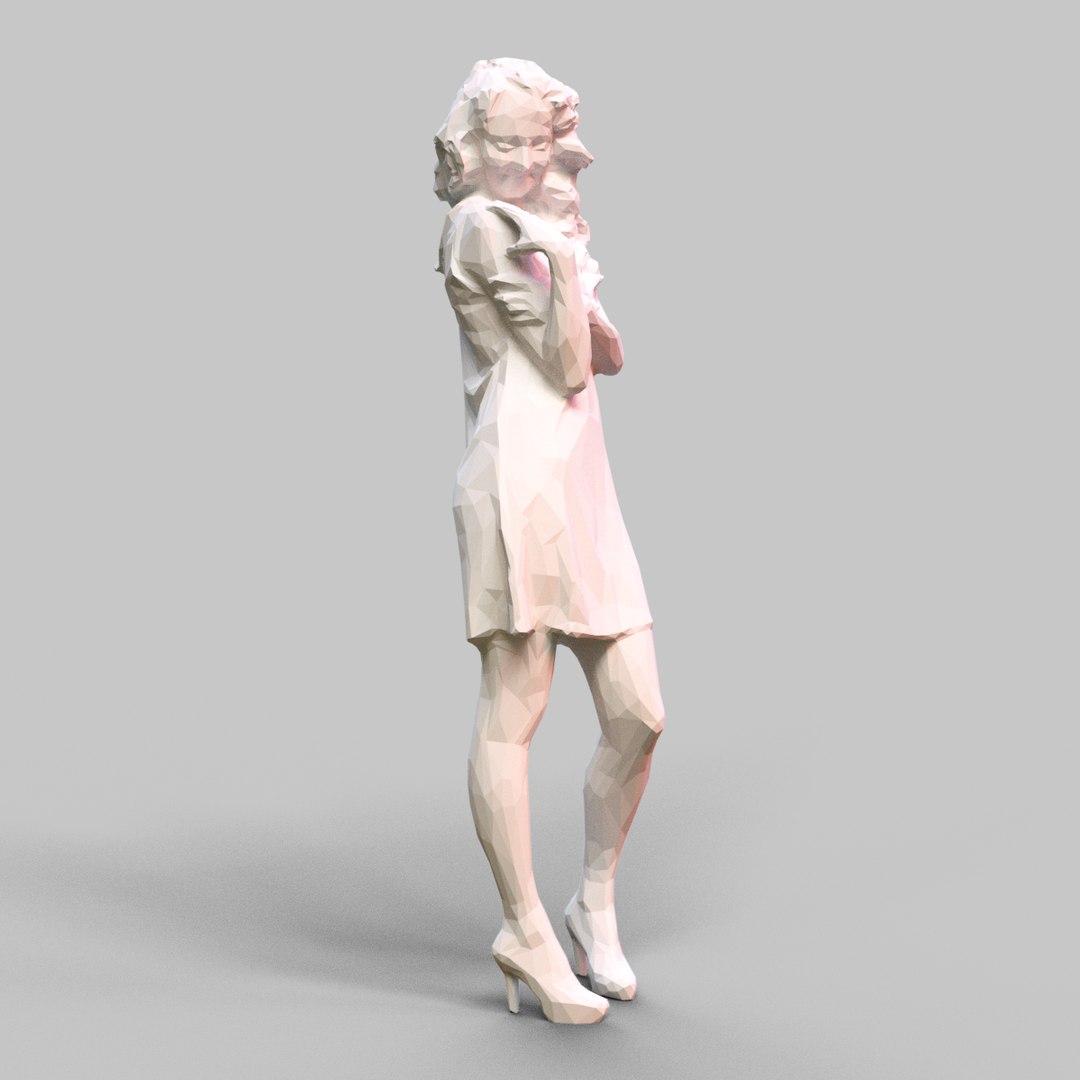 girl posing 3d obj