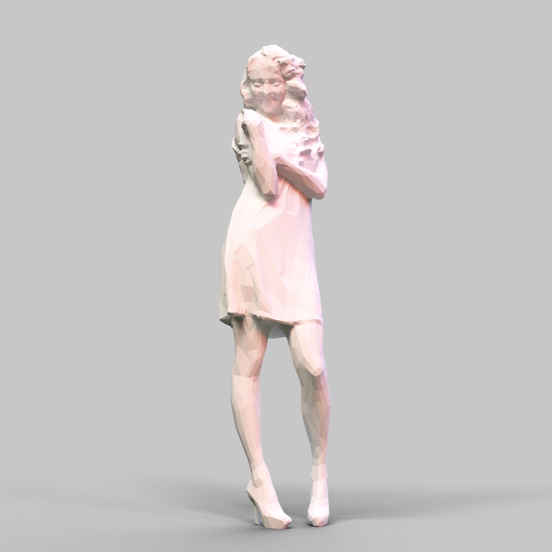 girl posing 3d obj