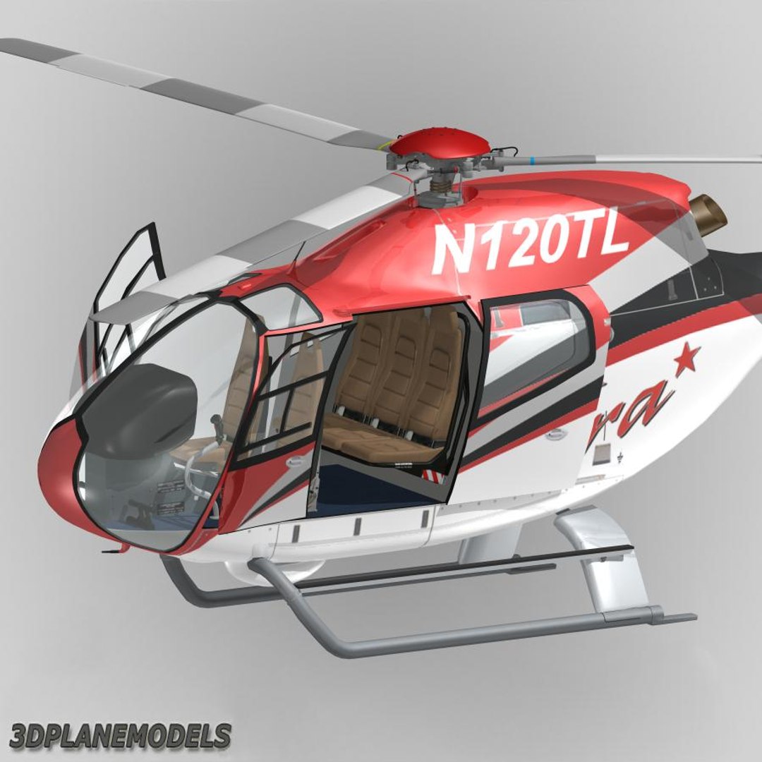 3d Eurocopter Ec-120b Era Helicopters Model