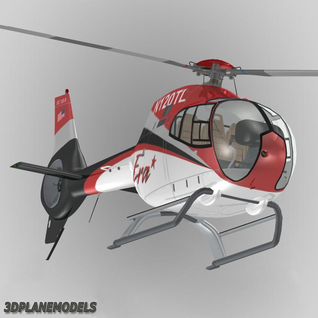3d Eurocopter Ec-120b Era Helicopters Model