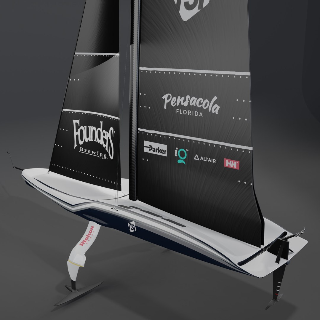 AC75 Patriot American Magic America Cup Race Yacht 3D Model 3D Model ...