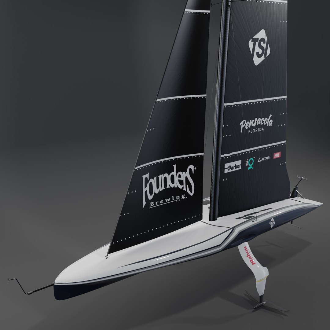 AC75 Patriot American Magic America Cup Race Yacht 3D Model 3D Model ...