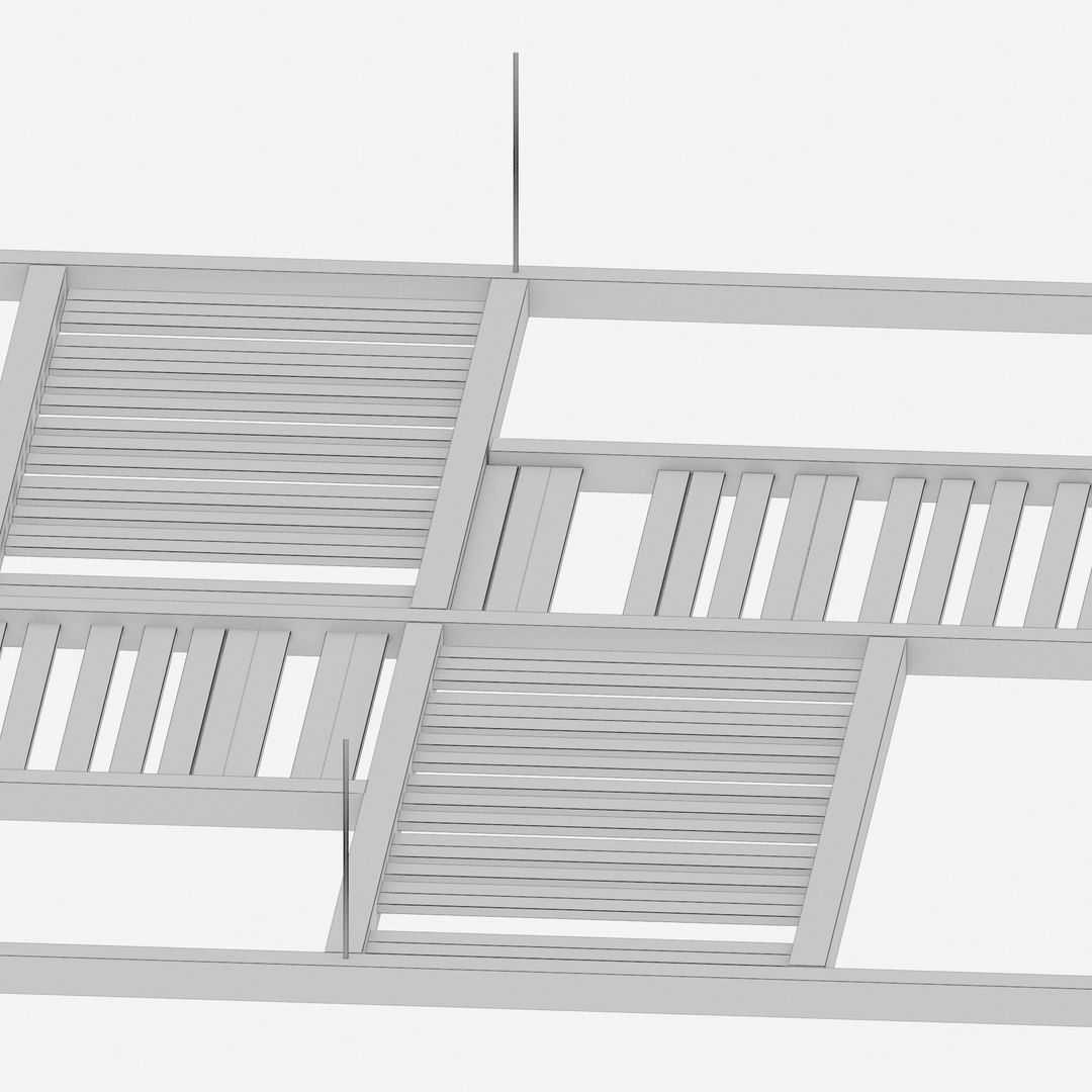3D Burger King Ceiling Structure - TurboSquid 1295161