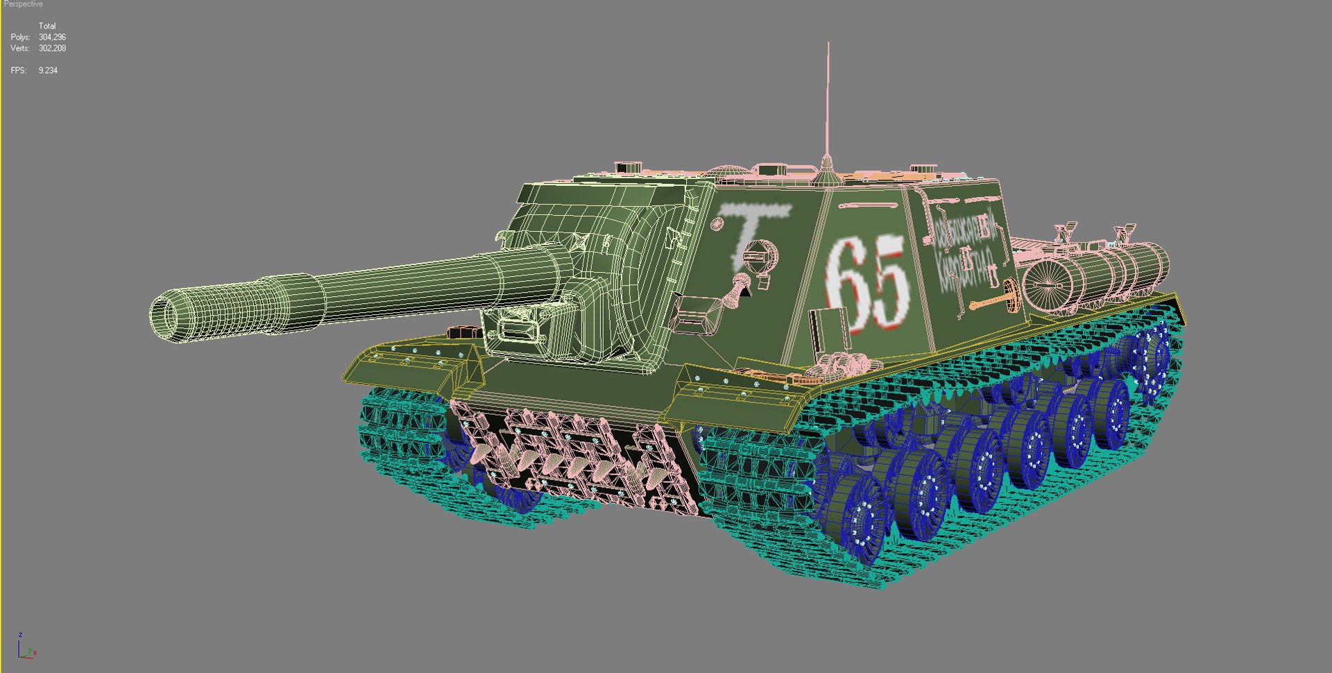 3D ISU-152 TankGreen Model - TurboSquid 1980569
