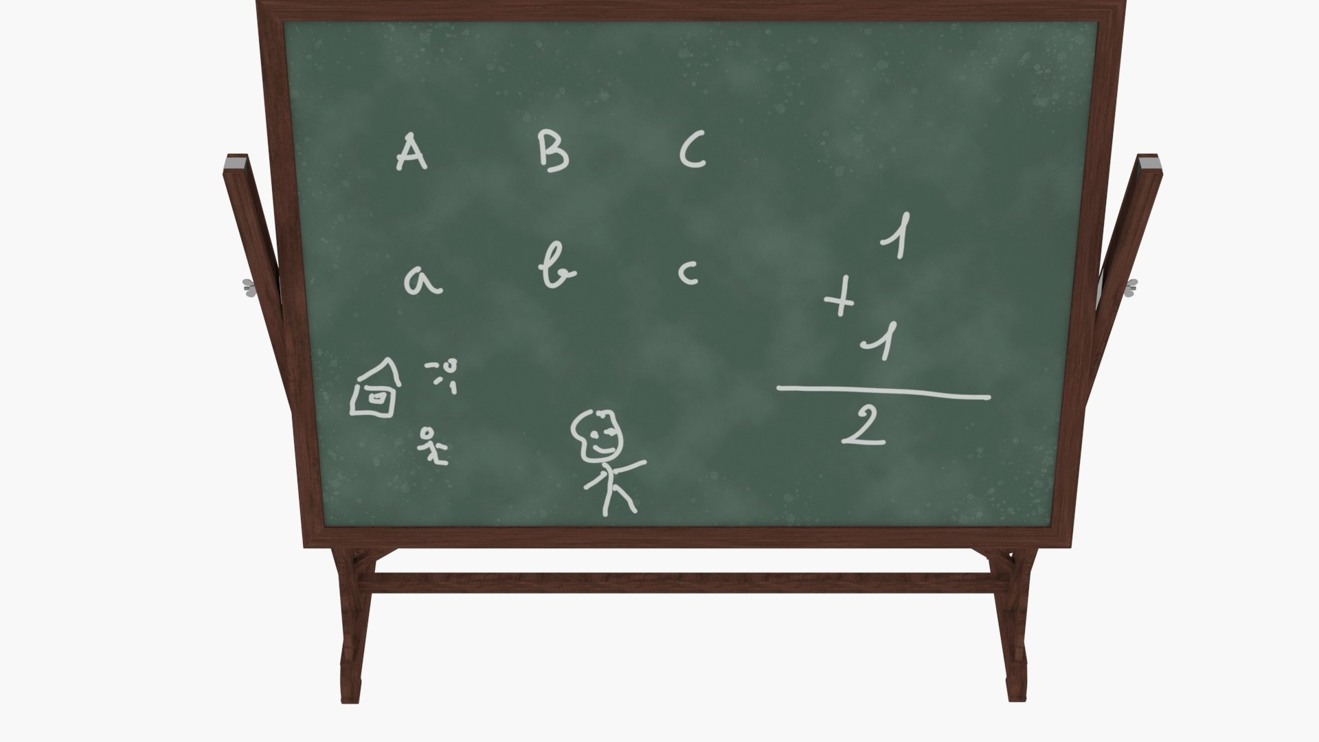 3D Old Blackboard Model - TurboSquid 2038727
