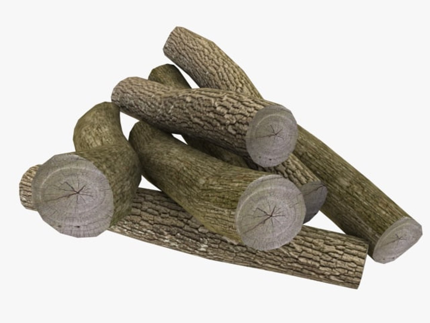 log pile 3d model