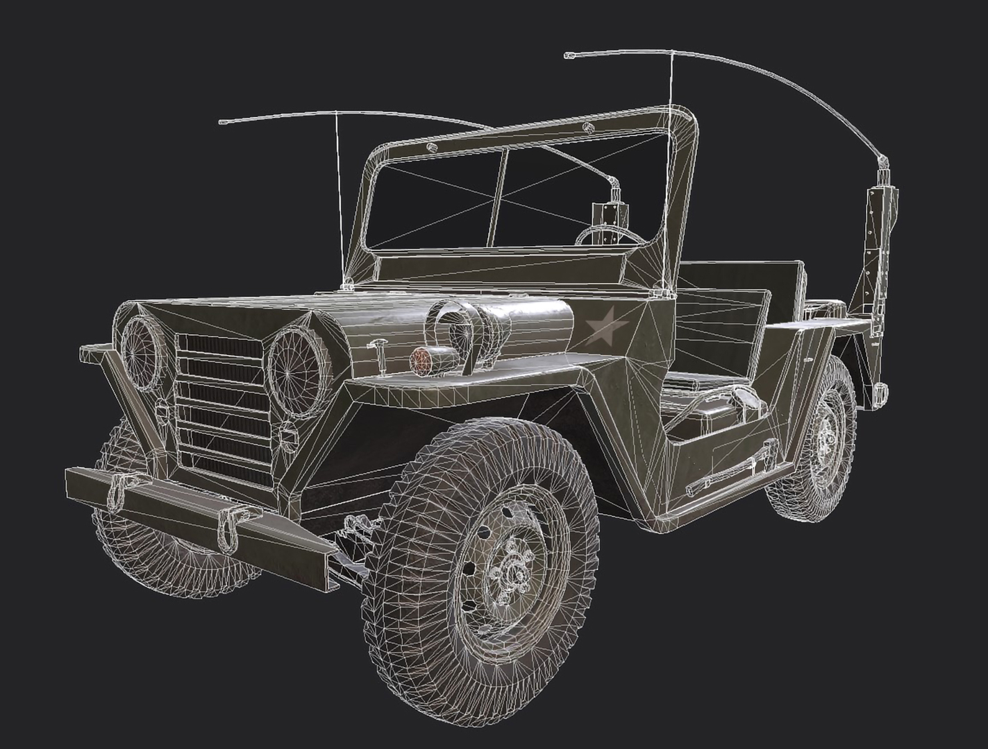3D JEEP M151 MUTT Low-poly model - TurboSquid 1778966
