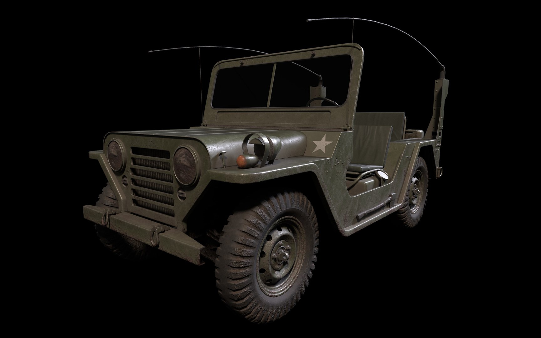 3D JEEP M151 MUTT Low-poly Model - TurboSquid 1778966