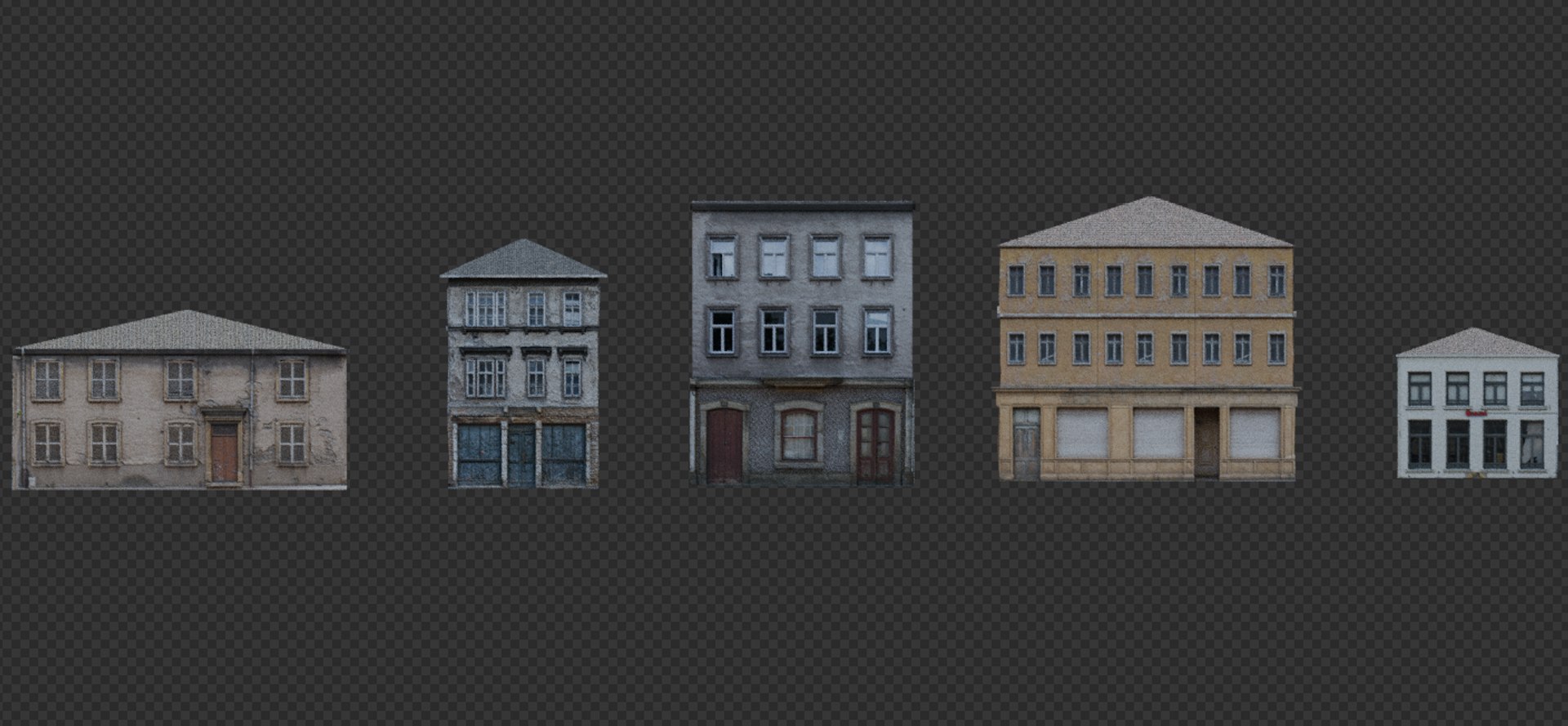 Free 3D Old Buildings Pack Of 5 - TurboSquid 2234722