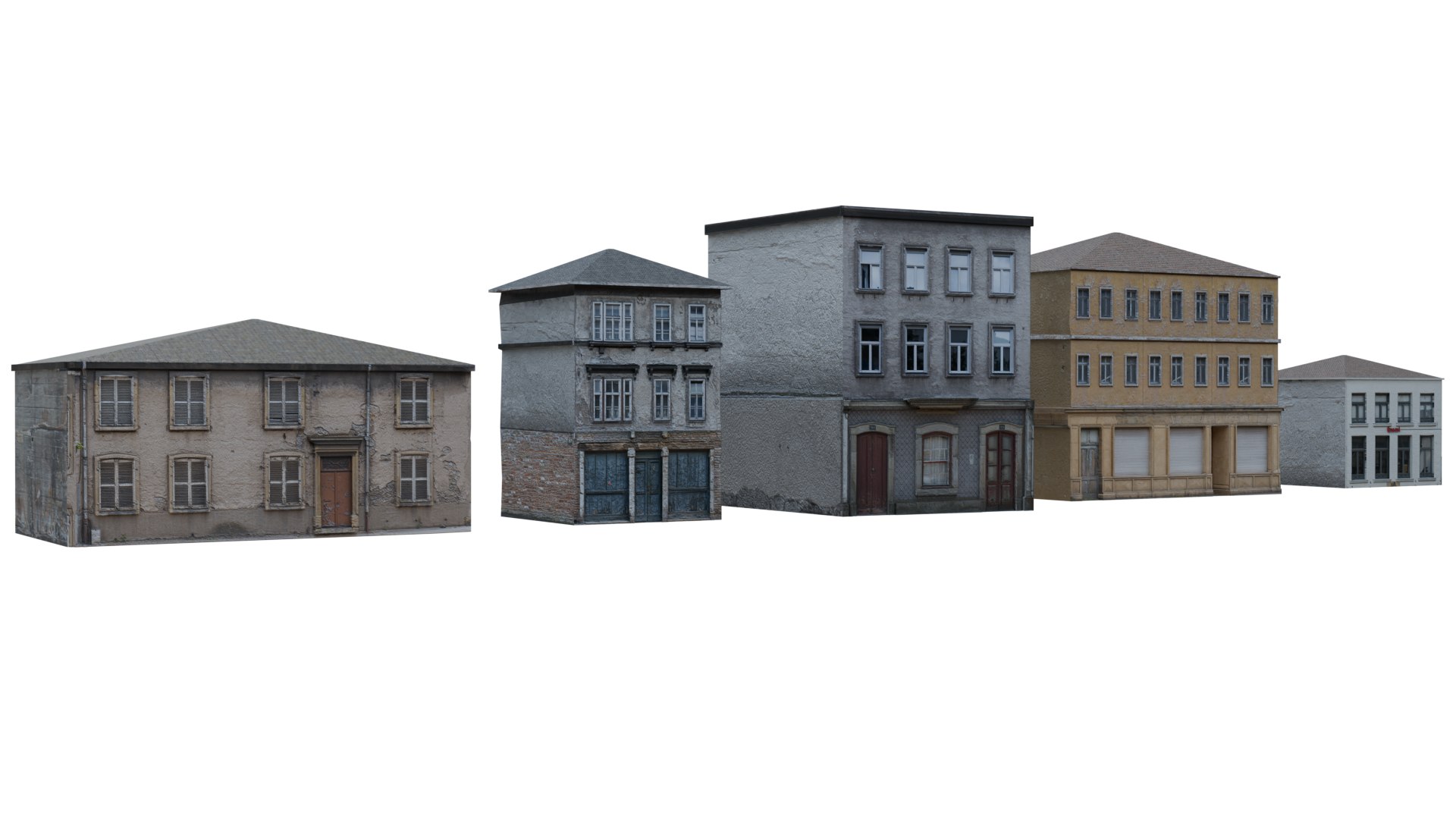 Free 3D Old Buildings Pack Of 5 - TurboSquid 2234722