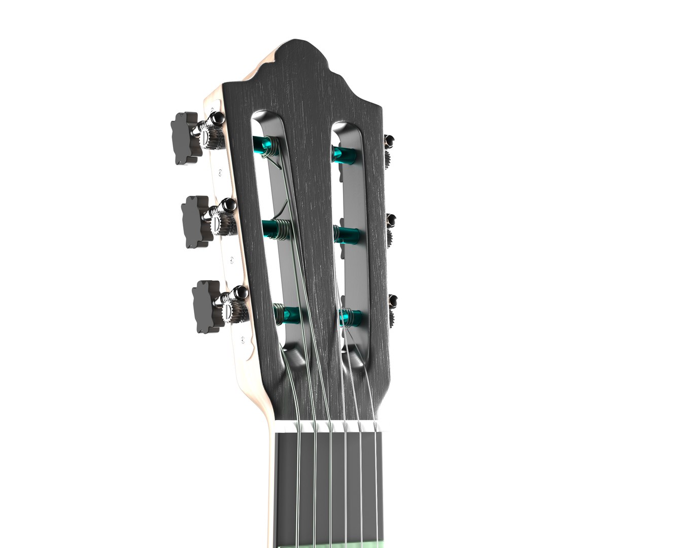 Dark classical guitar 3D model - TurboSquid 1628149