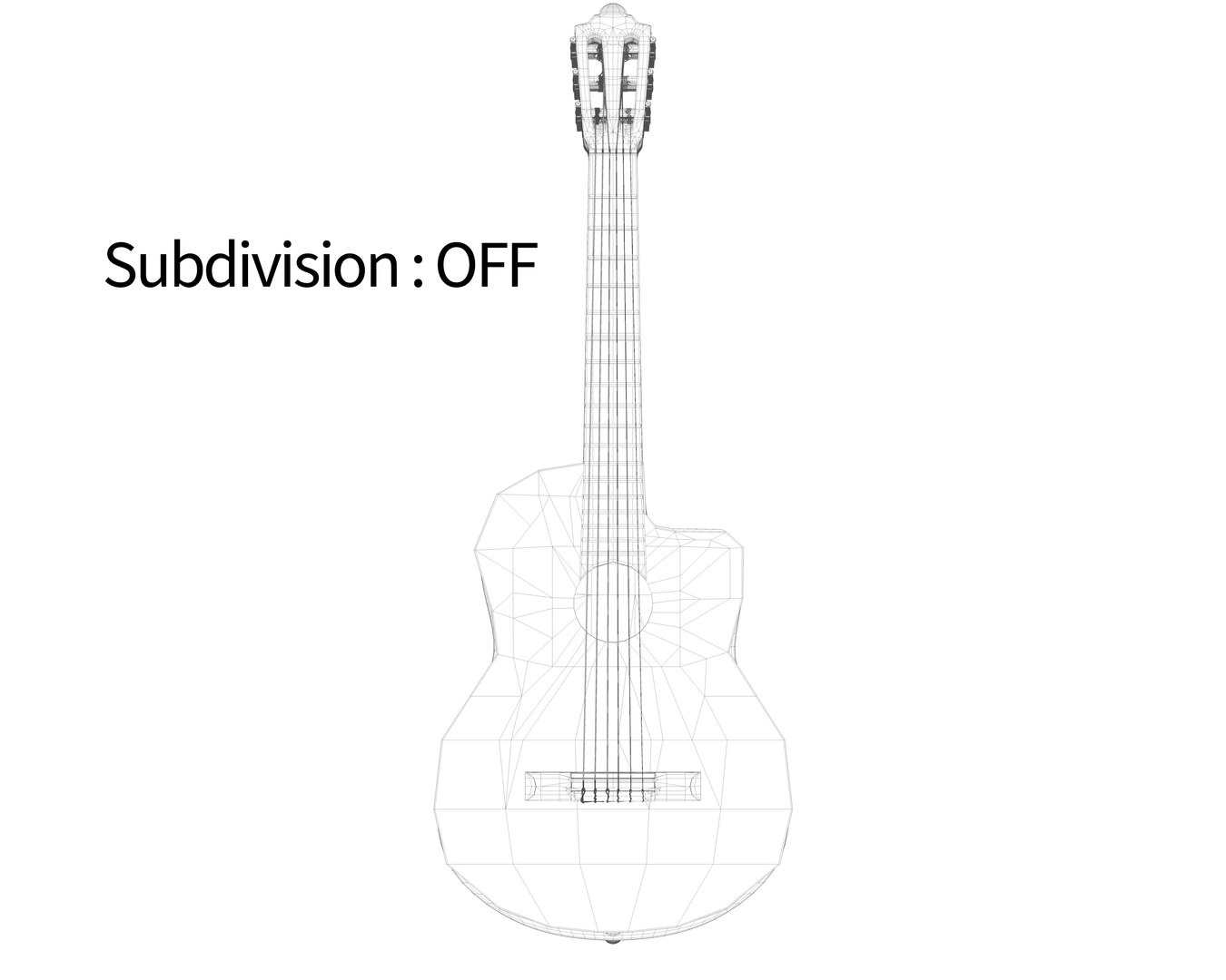 Dark classical guitar 3D model - TurboSquid 1628149