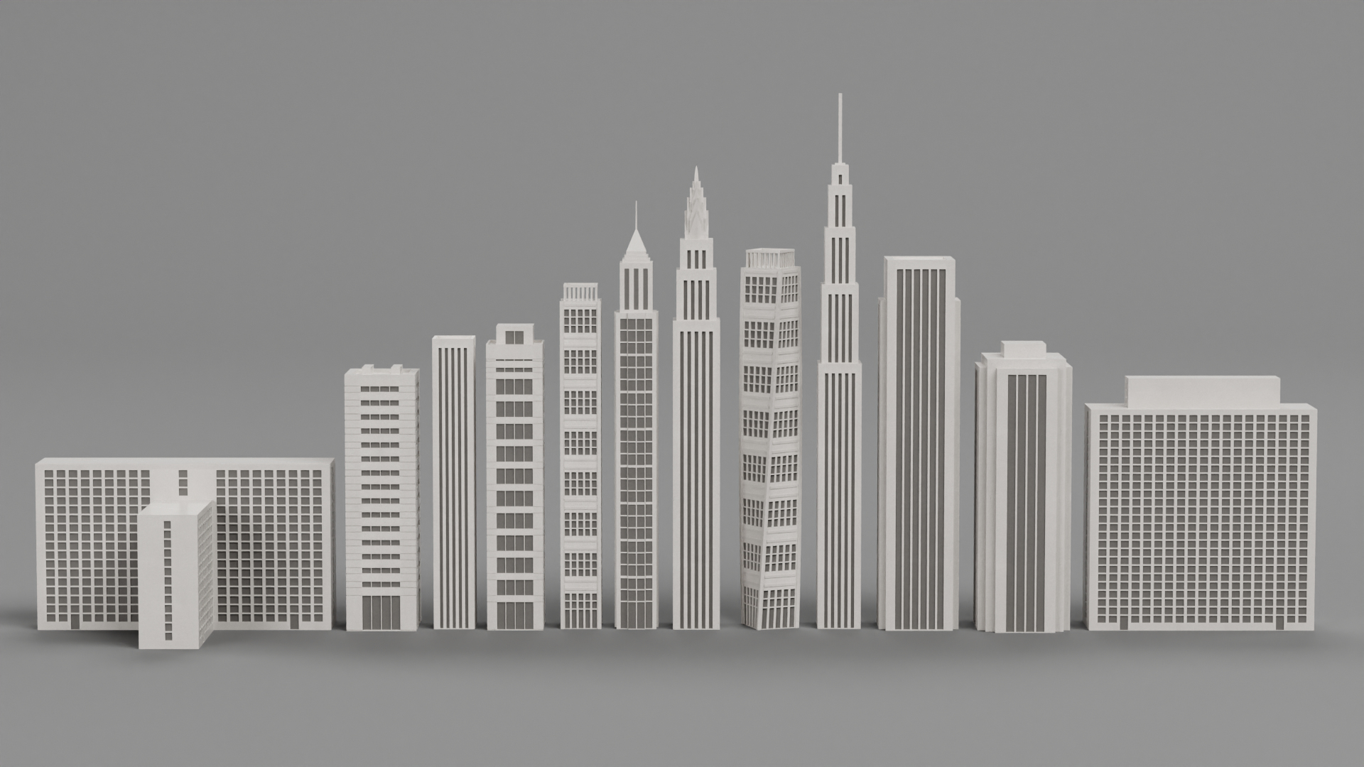 3D Model Paper Skyscrapers - TurboSquid 2184809