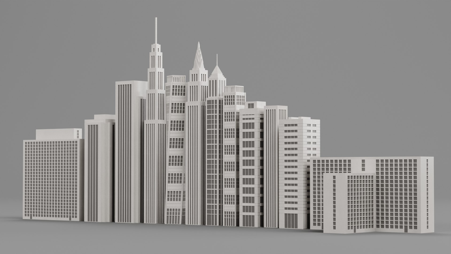 3D Model Paper Skyscrapers - TurboSquid 2184809